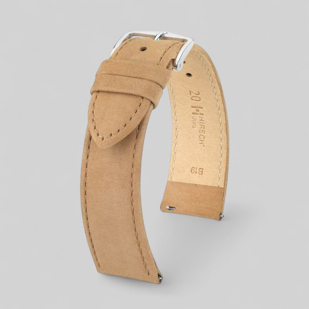 Läder | HIRSCH Osiris Nubuck [beige] Snabbkoppling – BaraBand.se